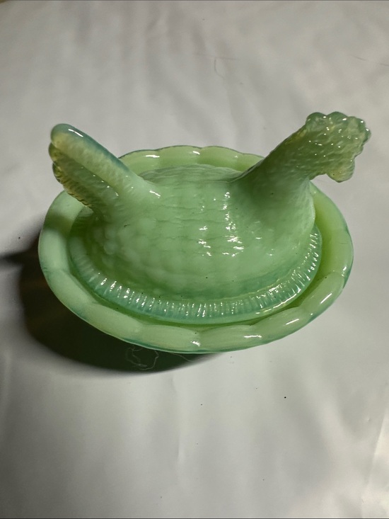 Other | Green Glass Hen On Nest Candy Mini | Poshmark